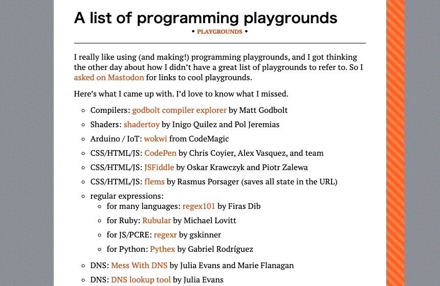 A list of programming playgrounds - プログラミング言語をその場で実行できるPlaygroundのリンク集 | ソフトアンテナ