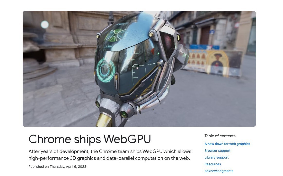 Chrome 113ではWebGPUがデフォルトで利用可能に | ソフトアンテナ
