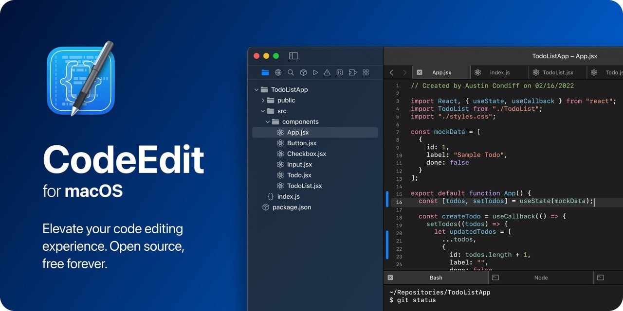 バターのように滑らかに動作する「CodeEdit for macOS」プロジェクトが進行中 | ソフトアンテナ