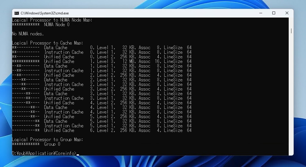 Coreinfo - "POPCNT"がサポートされているかどうかも一目瞭然。CPUの詳細情報を表示することができるSysinternals ...