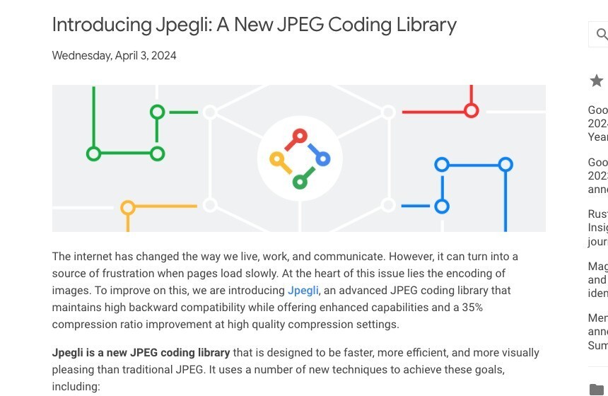 Googleが「Jpegli」を発表。圧縮率が35%改善した新しいJPEGコーディングライブラリ | ソフトアンテナ
