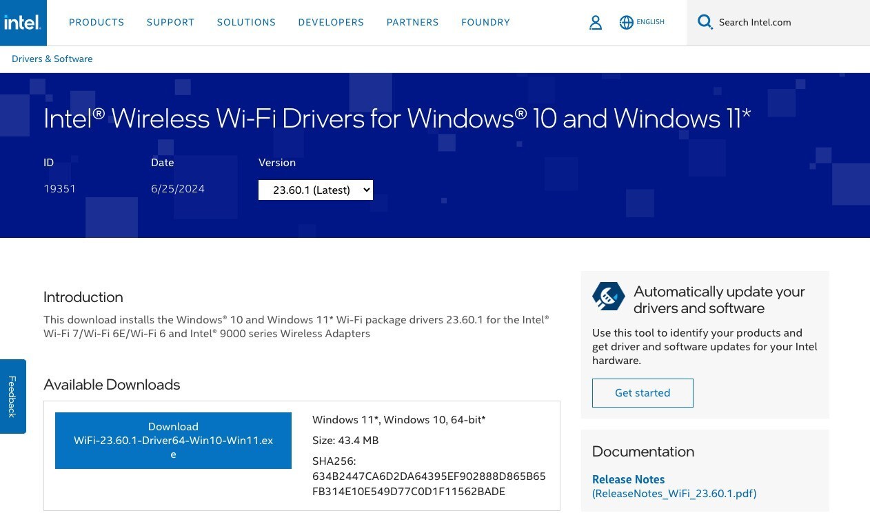Windows 11 Version 24H2をサポートしたIntelのWi-Fi/Bluetoothドライバーがリリース | ソフトアンテナ