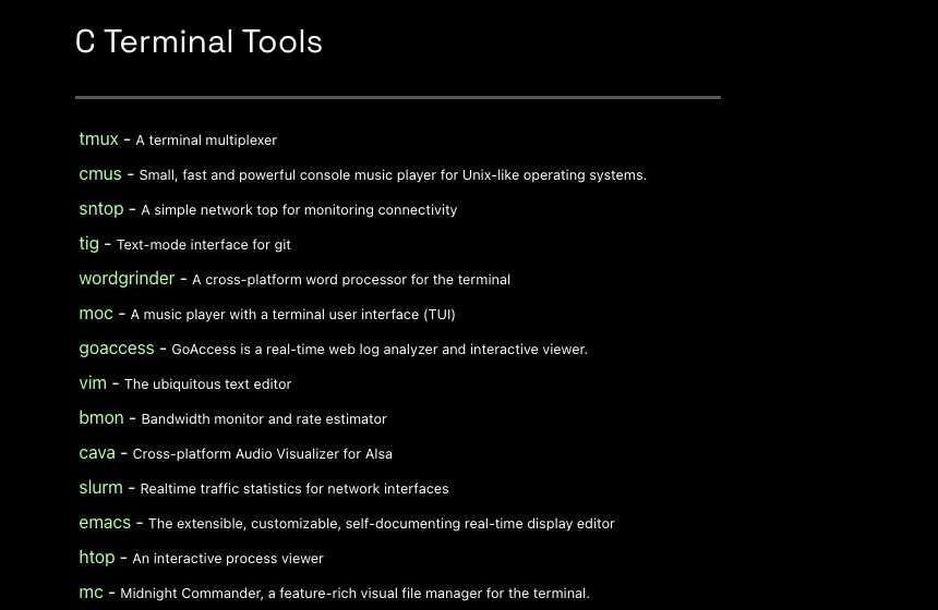Terminal Trove - ターミナルで動作するコマンドラインツールのコレクション | ソフトアンテナ