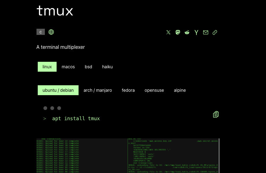 Terminal Trove - ターミナルで動作するコマンドラインツールのコレクション | ソフトアンテナ