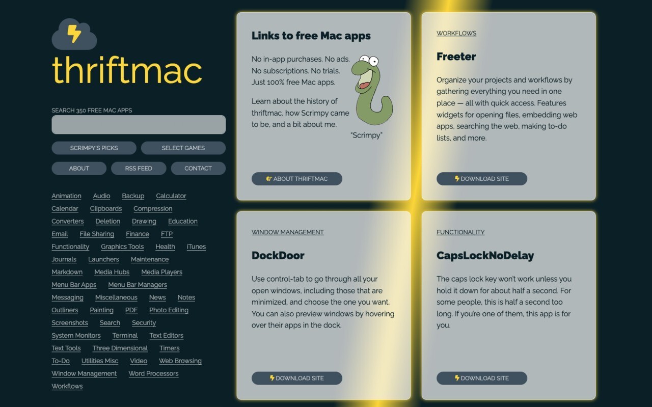 thriftmac - 完全無料のMacアプリのリンク集 | ソフトアンテナ