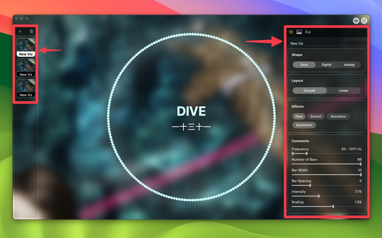 WaveBar - macOS用のクールなオーディオビジュアライザー | ソフトアンテナ