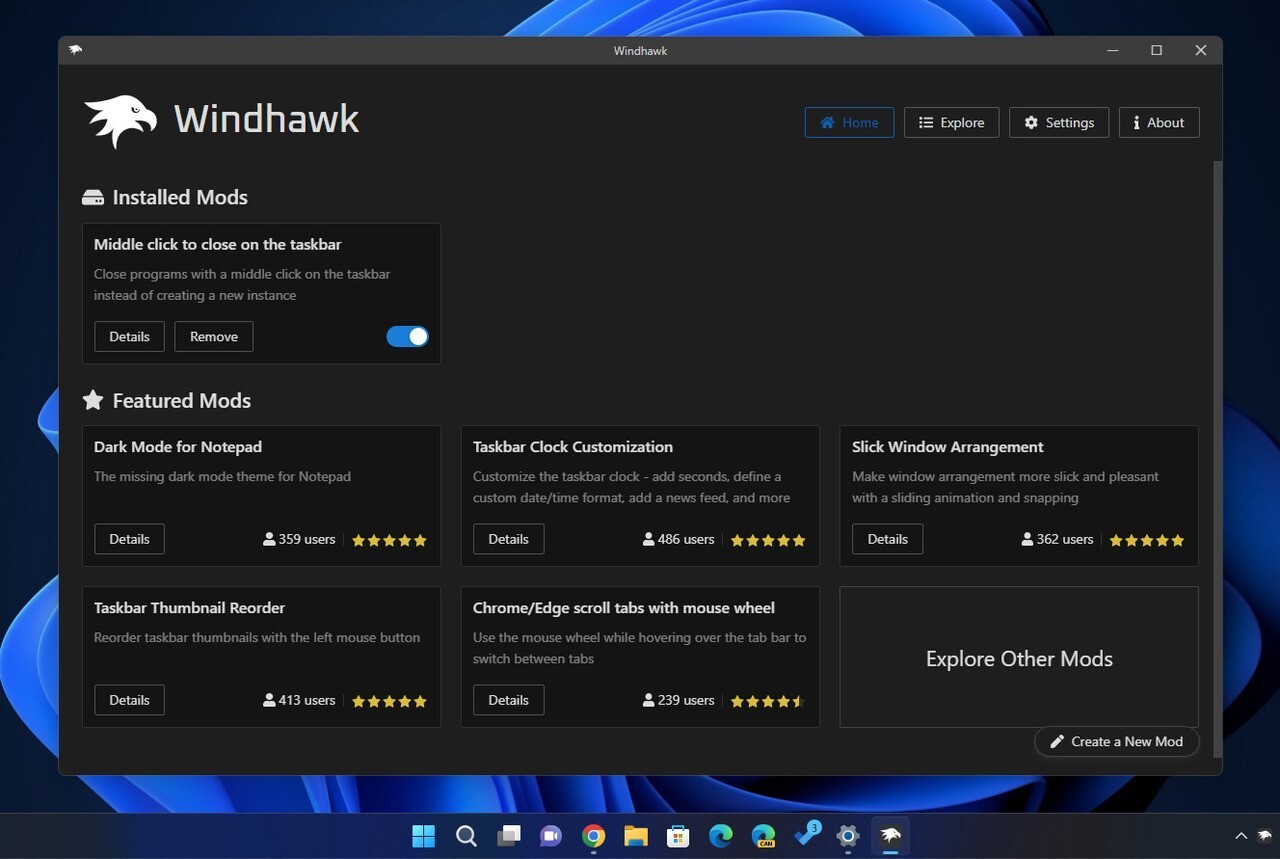 Windhawk - さまざまなWindows用の「Mods」をインストールすることができるフリーソフト | ソフトアンテナ