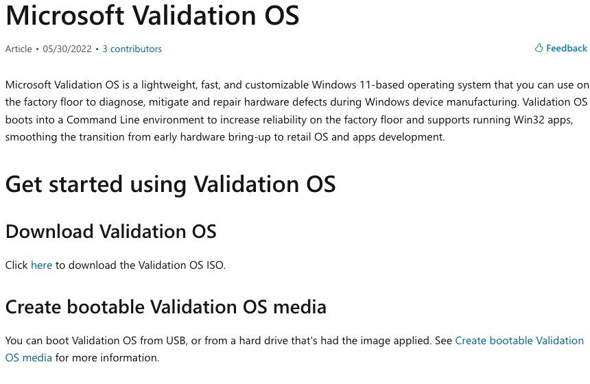 Microsoft、Windows 11ベースの軽量OS「Microsoft Validation OS」をひっそりとアップデート | ソフトアンテナ