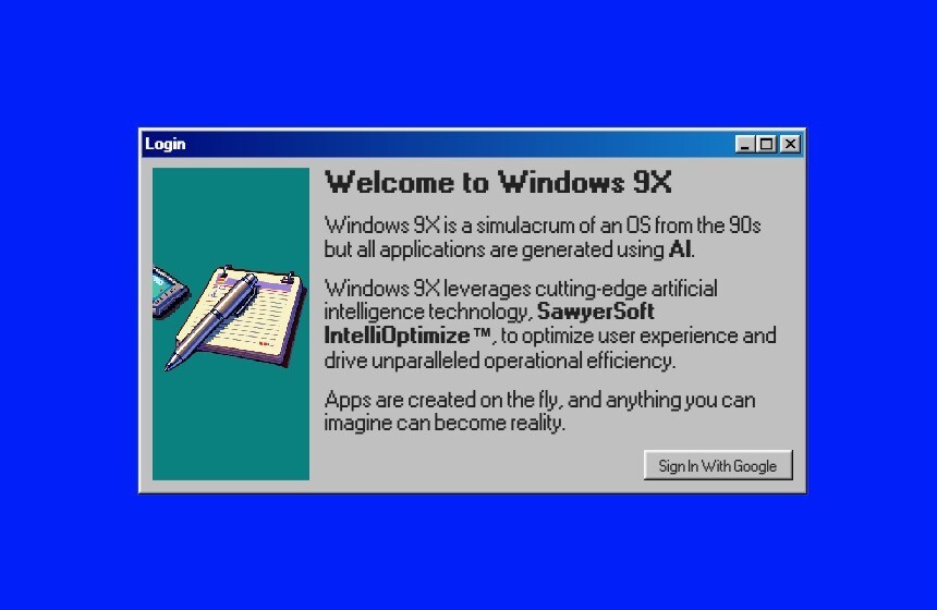 全てのアプリをAIで生成できるレトロ風味の超先進的なOS「Windows 9x」 | ソフトアンテナ