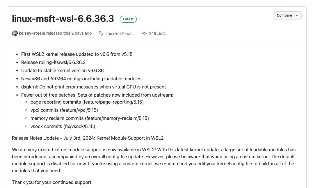 Microsoft、WSL2をLinux 6.6 LTSカーネルに移行 | ソフトアンテナ