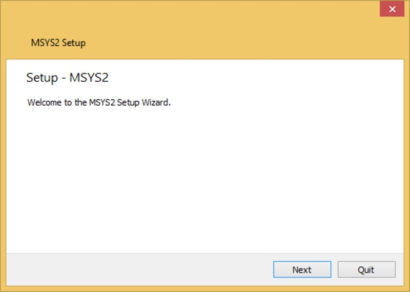 MSYS2 installer