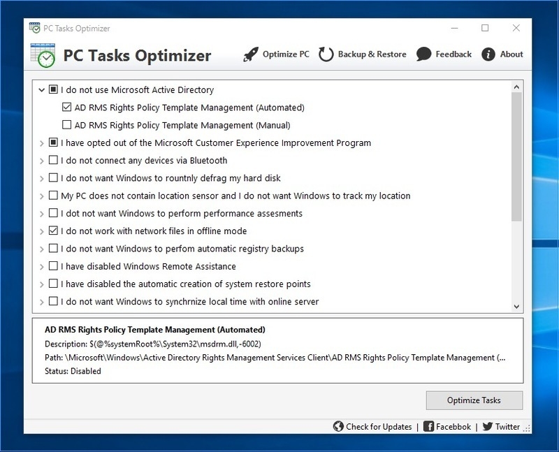 PC Tasks Optimizer